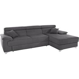 DOMO collection Ecksofa &raquo;Mira, inklusive Kopfteilverstellung f&uuml;r mehr Wohlf&uuml;hlkomfort, L-Form&laquo; wahlweise mit Bettfunktion und Bettkasten, elegant und 