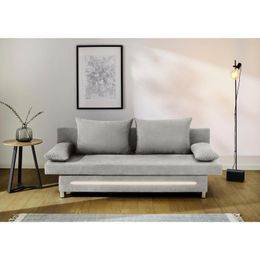 Jockenh&ouml;fer Schlafsofa &raquo;Sunrise, B: 191 cm, Liegefl. 120x191 cm&laquo; mit Bettfunktion, Bettkasten & Licht, Unser Dauertiefpreis grau Korpus: 100% Polyester;Kissen: 