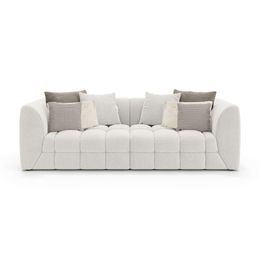 s.Oliver Big-Sofa &raquo;COBBO 3-Sitzer Design-Sofa Bubble-Optik, Ma&szlig;e B/T/H: 259/126/104 cm&laquo; mit vielen Kissen, moderne Steppung und hoher Sitzkomfort 100%