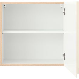 KOCHSTATION H&auml;ngeschrank &raquo;KS-Virginia&laquo; 57 cm hoch, 60 cm breit, 1 T&uuml;r, Einlegeboden, hochwertige MDF-Fronten beige Holzwerkstoff