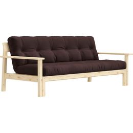 Karup Design Schlafsofa &raquo;Unwind&laquo; Mit Holzstruktur, inkl. Futonmatratze, Liegefl&auml;che 130x190 cm braun