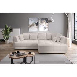 WERK2 Ecksofa &raquo;Tiga, Komfortsofa mit elekt. Auszugsfunktion, bequem, L-Form&laquo; Pure Wohlf&uuml;hlgarantie: Ausziehbare Sitztiefe, XXL-Ottomane & Kissen. 100%