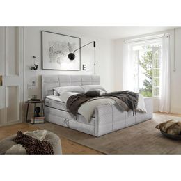 ED EXCITING DESIGN Boxspringbett &raquo;Bolivia&laquo; harte Seite mit Kokosmatte, weiche Seite mit Filzabdeckung grau 92% Polyester, 8% Nylon