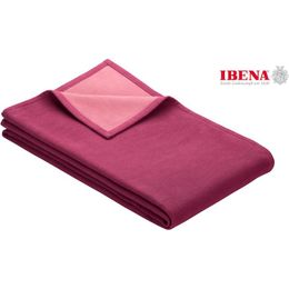 Ibena Wohndecke &raquo;Cotton Pur&laquo; in trendigen Farben violett-altrosa Obermaterial: 100% Baumwolle B/L: 140 cm x 200 cm