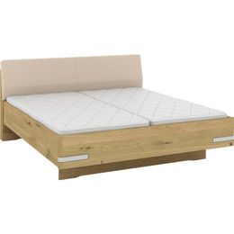 Musterring Holzbett &raquo;Savona, Bettgestell, Bettrahmen, teilmassiv Bianco-Eiche&laquo; Belastbarkeit 220 Kg, 4-fache Liegeh&ouml;henverstellung, MADE IN GERMANY, Kopfteil 