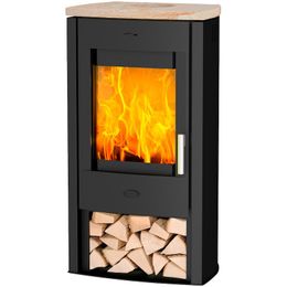 FIREPLACE Kaminofen &raquo;Tuvalu Sandstein Top&laquo; schwarz Sorgt f&uuml;r ein gem&uuml;tliches Ambiente