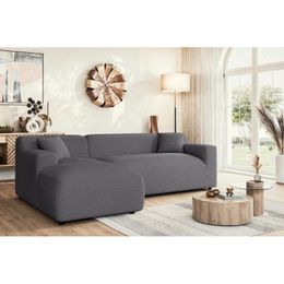 Home Affaire Ecksofa &raquo;LILLIANA Designsofa, L-Form mit Recamiere rechts/links bestellbar&laquo; L-Form mit Wellenunterfederung, Ma&szlig;e B/T/H: 256/160/76 cm 