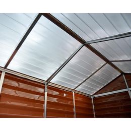 Ger&auml;tehaus &raquo;Skylight&laquo; mit lebenslang widerstandsf&auml;higen Wandpaneelen braun Aluminium, Kunststoff, Polycarbonat (PC)