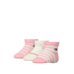 Tommy Hilfiger M&auml;dchen Socken &raquo;TH BABY SOCK 3P GIFTBOX STRIPE&laquo; 3er Pack rosa 19-22