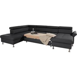 exxpo - sofa fashion Wohnlandschaft &raquo;Maretto, bequem und komfortabel, viel Platz, Breite 330cm, U-Form&laquo; inkl. Kopfteilverstellung f&uuml;r mehr Sitzkomfort