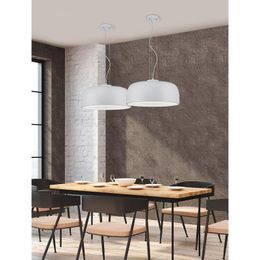 Trio Leuchten Pendelleuchte &raquo;Baron&laquo; E27 1 Stk. Warmwei&szlig; H&auml;ngelampe in puristischem Design / Abdeckung f&uuml;r blendfreies Licht wei&szlig;