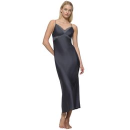 Triumph Damen Nachthemd &raquo;Silky Sensuality NDW Lace&laquo; Ohne Taschen mit Spitzeneins&auml;tzen grau 44, N-Gr