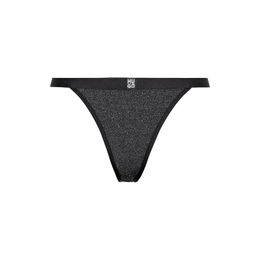 Hugo Underwear Damen HUGO Underwear String &raquo;LUREX 102657&laquo; mit HUGO Schriftzug und Glitzer schwarz XL