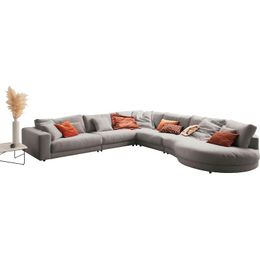 3C Candy Ecksofa &raquo;Enisa II, bequem und komfortabel, Mega Familiensofa, L-Form&laquo; incl. 3 Flatterkissen, wahlweise mit Flecken-Schutz-Bezug Easy care 