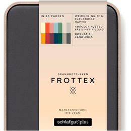 Schlafgut Bettlaken &raquo;Frottex Spannbettlaken&laquo; MADE IN GREEN by OEKO-TEX grau Frottee, Obermaterial: 75% Baumwolle, 25% Polyester