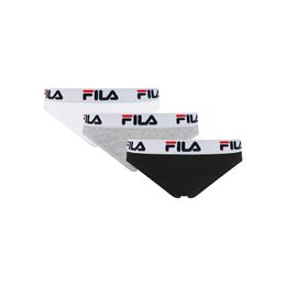 Fila Damen String 3er Pack, Logobund grau XS