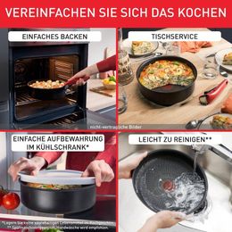 Tefal Topf-Set &raquo;Ingenio Ultimate, Topf und Pfannenset abnehmbarer Griff, stapelbar&laquo; Set, 2x Kasserollen &Oslash; 16/20 cm, 2x Pannen &Oslash; 22/28 cm, 1x abnehmbarer 