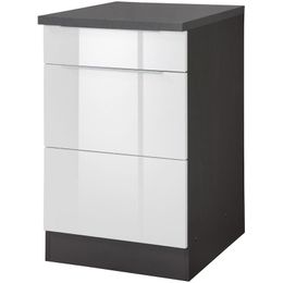 KOCHSTATION Unterschrank &raquo;KS-Brindisi&laquo; 50 cm breit wei&szlig; Holzwerkstoff, MDF