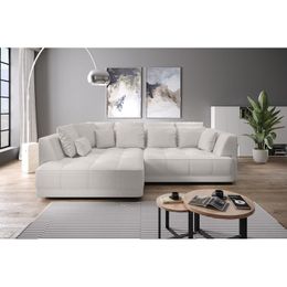 WERK2 Ecksofa &raquo;Tiga, Komfortsofa mit elekt. Auszugsfunktion, bequem, L-Form&laquo; Pure Wohlf&uuml;hlgarantie: Ausziehbare Sitztiefe, XXL-Ottomane & Kissen. 100%