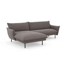 Home Affaire Ecksofa &raquo;Stine L-Form&laquo; Besonderes Design durch Kissenoptik und Keder, by Morten Georgsen grau Struktur (100% Polyester);Struktur weich (