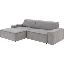 Trendmanufaktur Ecksofa &raquo;Graz, wahlweise mit Sitzvorschub und Bettkasten, L-Form, Breite 246 cm&laquo; in Cord-, haustierfreundlichem LEO Struktur- oder 