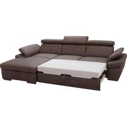 exxpo - sofa fashion Ecksofa &raquo;Salerno, Funktionssofa, Breite 280cm, hoher Sitzkomfort, L-Form&laquo; inkl. Kopf- und Armteilverstellung, wahlweise mit 