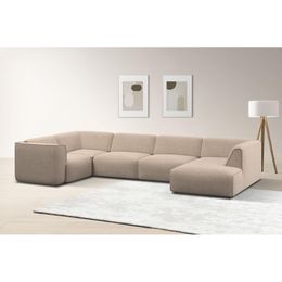OTTO home Wohnlandschaft &raquo;Merid U-Form, B: 367 cm&laquo; jederzeit durch Module erweiterbar grau 100% Polyester