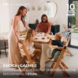 Kinderkraft Kombihochstuhl &raquo;Set: Kinderstuhl ENOCK + Babywippe CALMEE GREY&laquo; (Set) 2 Stk.mitwachsend beige