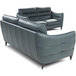 Calia italia 3-Sitzer &raquo;Cabrini, Design trifft super Sitzkomfort,&laquo; in Leder, 220 cm Breite, mit elektrischer Relaxfunktion blau