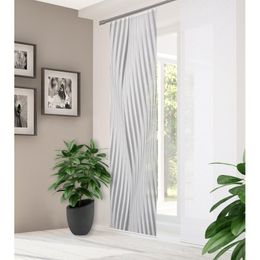 HOME in green Schiebegardine &raquo;RIWELO&laquo; Paneelwagen 1 Stk. tlg. DIGITALBEDRUCKT, BAMBUSOPTIK RECYCELT grau Polyester