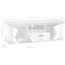 Home Affaire Lowboard &raquo;FlorenzTV-Board, TV-Schrank&laquo; im romantischen Landhaus-Look, Fernsehtisch Breite 156 cm wei&szlig;