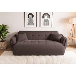 Home Affaire Big-Sofa &raquo;MIRELDA Design-Sofa mit Steppungen, hoher Sitzkomfort, Breite 251 cm&laquo; elegant und bequem, enth&auml;lt 2 Zierkissen, belastbar bis 