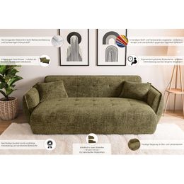 Home Affaire Big-Sofa &raquo;MIRELDA Design-Sofa mit Steppungen, hoher Sitzkomfort, Breite 251 cm&laquo; elegant und bequem, enth&auml;lt 2 Zierkissen, belastbar bis 