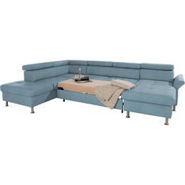 exxpo - sofa fashion Wohnlandschaft &raquo;Maretto, bequem und komfortabel, viel Platz, Breite 330cm, U-Form&laquo; inkl. Kopfteilverstellung f&uuml;r mehr Sitzkomfort