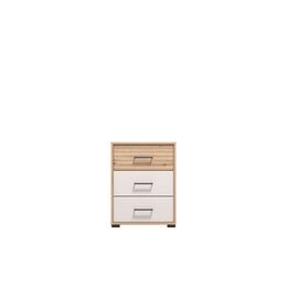 Inosign Nachtkommode &raquo;Modena Nachtschrank Nachttisch mit 2 oder 3 Schubladen&laquo; FSC -Zerifiziert Trendfarbe cashmere, ideal f&uuml;r kleine R&auml;ume beige MDF, 