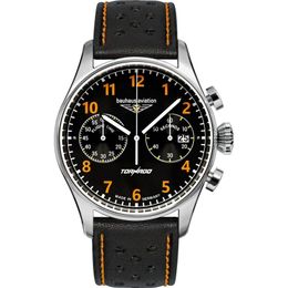 BAUHAUS Herren BAUHAUS Chronograph &raquo;Tornado&laquo; Quarzuhr, Armbanduhr, Herrenuhr, Made in Germany, analog, Tag schwarz
