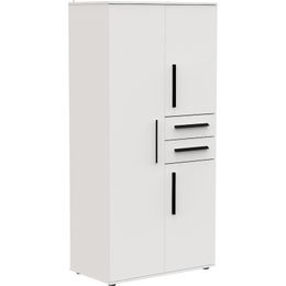 Demeyere Group Kleiderschrank &raquo;VERSATIL Schrank 2 T&uuml;ren, 2 Schubladen&laquo; B/H/ T ca. 90x190cmx50cm wei&szlig; Spanplatte