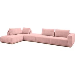 Musterring Wohnlandschaft Anreihsofa mit Armlehne rechts, Eckteil links mit Kissen & Hocker 100% Polyester