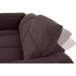 COTTA Ecksofa &raquo;Teresa L-Form&laquo; mit Kopfteilverstellung, wahlweise mit Bettfunktion braun Chenille (90% Polyester; 10% Polyamid );Struktur (100% 