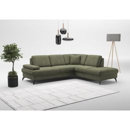 Sit & More sit&more Ecksofa &raquo;Morris Jubi L-Form, B: 238 cm&laquo; mit Armteilfunktion & 1 Zierkissen, optional Bettfunktion gr&uuml;n 100% Polyester