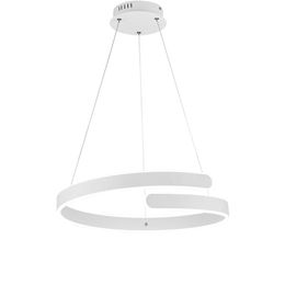 REALITY LEUCHTEN LED Pendelleuchte &raquo;Parma&laquo; LED-Board 1 Stk. Neutralwei&szlig; H&auml;ngelampe neutralwei&szlig; 4000K, 4500 Lumen 37W, dimmbar h&ouml;henverstellbar wei&szlig;