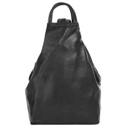 Pike Pik&eacute; Damen Cityrucksack echt Leder, Made in Italy schwarz B/H/T: 32cm x 30cm x 14cm, onesize