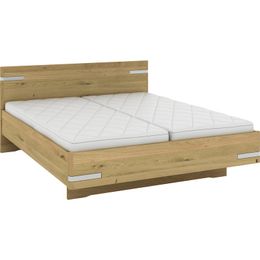 Musterring Holzbett &raquo;Savona, Bettgestell, Bettrahmen, teilmassiv Bianco-Eiche&laquo; Belastbarkeit 220 Kg, 4-fache Liegeh&ouml;henverstellung, MADE IN GERMANY, Kopfteil in 
