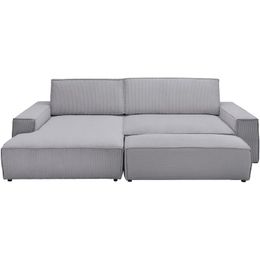 Home Affaire Polsterecke &raquo;SHERWOOD XXL tief, L-Form, Schlaffunktion, Bigsofa, Cord, Leinenoptik&laquo; stellbar zum Schlafsofa (Krokodilverbinder), Cord, 