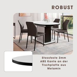 OTTO home Essgruppe &raquo;Basel, Tischgruppe mit 4 St&uuml;hlen, Esstisch ausziehbar 140 - 180 cm&laquo; Set, Otto's DAUERTIEFPREIS, 5 Stk. tlg. BESTSELLER, 