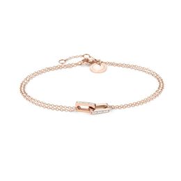 Liebeskind Berlin Damen Armband &raquo;Schmuck Geschenk Edelstahl Armkette Festive Mini Link&laquo; mit Zirkonia (synth.) rosa