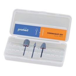 promed Pedik&uuml;reaufsatz &raquo;Hornhaut Set&laquo; transparent Diamantpartikel, Metall
