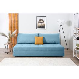 Collection AB Schlafsofa &raquo;DARIA inklusive Schlafunktion und Bettkasten&laquo; Schlafsofa,Bettfunktion,Bettkasten,inklusive R&uuml;ckenkissen,Federkern blau 100%
