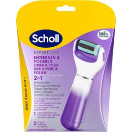 Scholl Elektrischer Hornhautentferner &raquo;Expert Care 2-in-1 File & Smooth elektrischer Hornhautentferner&laquo; Hornhaut Entfernung f&uuml;r seidig weiche F&uuml;&szlig;e lila 