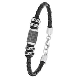 s.Oliver Herren s.Oliver Lederarmband &raquo;Hauptkollektion&laquo; mit Carbon schwarz